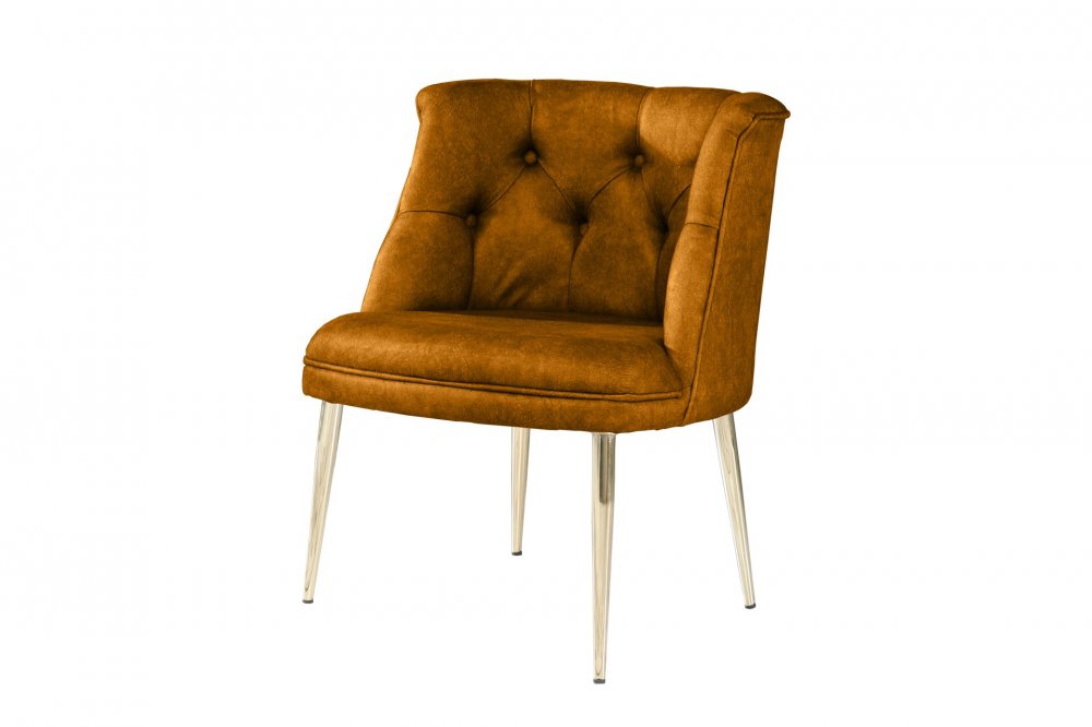 ATELIER DEL SOFA Fotelja Roma Gold Metal Mustard cena karakteristike ...