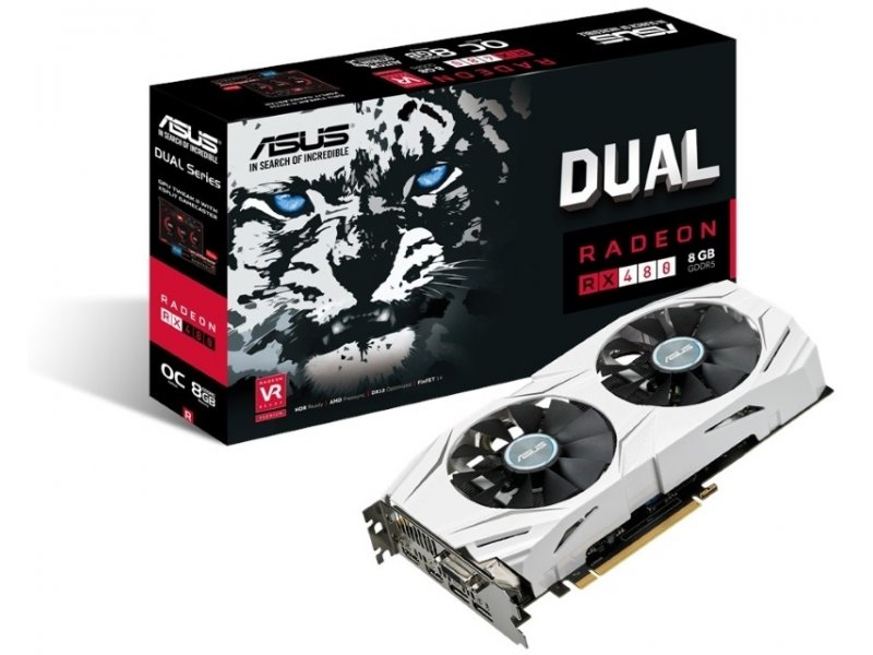 ASUS Dual Radeon™ RX 480 OC edition 4GB GDDR5 with ASUS Auto-Extreme ...
