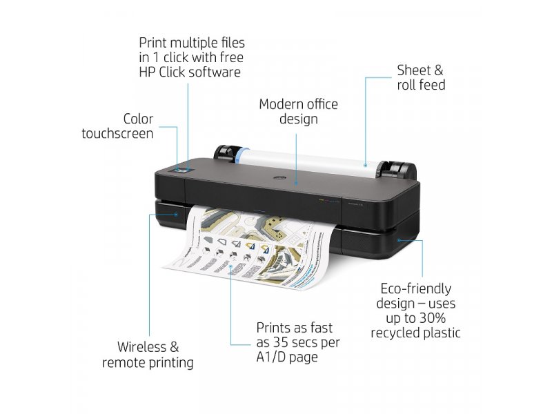 HP DesignJet T230 24-in Printer 5HB07A Ploter cena karakteristike ...