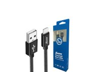 XWAVE Kabl USB IPHONE 2M 3A,lightning aluminium,upleteni black cena ...