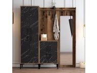 HANAH HOME Berlin ABC Walnut Black Marble Hall Stand cena ...
