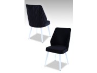 HANAH HOME Set 2 stolice Pufi Black White cena karakteristike komentari ...