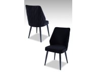 HANAH HOME Set 2 stolice Pufi Black cena karakteristike komentari ...